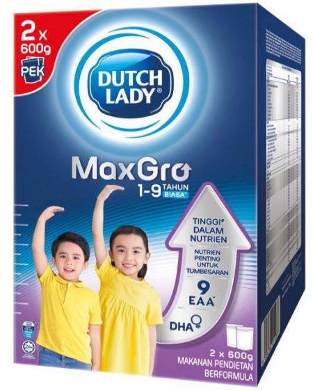 Dutch Lady MaxGro 1-9 (Plain) 1.2kg