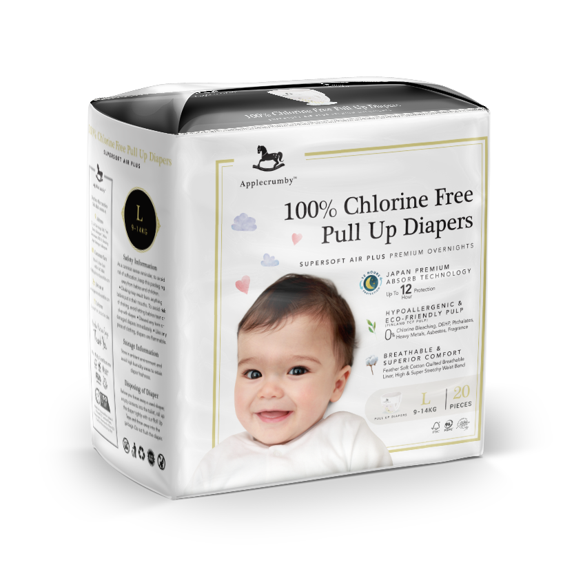 Applecrumby™ Chlorine Free Premium Baby Pull Ups Diapers L20